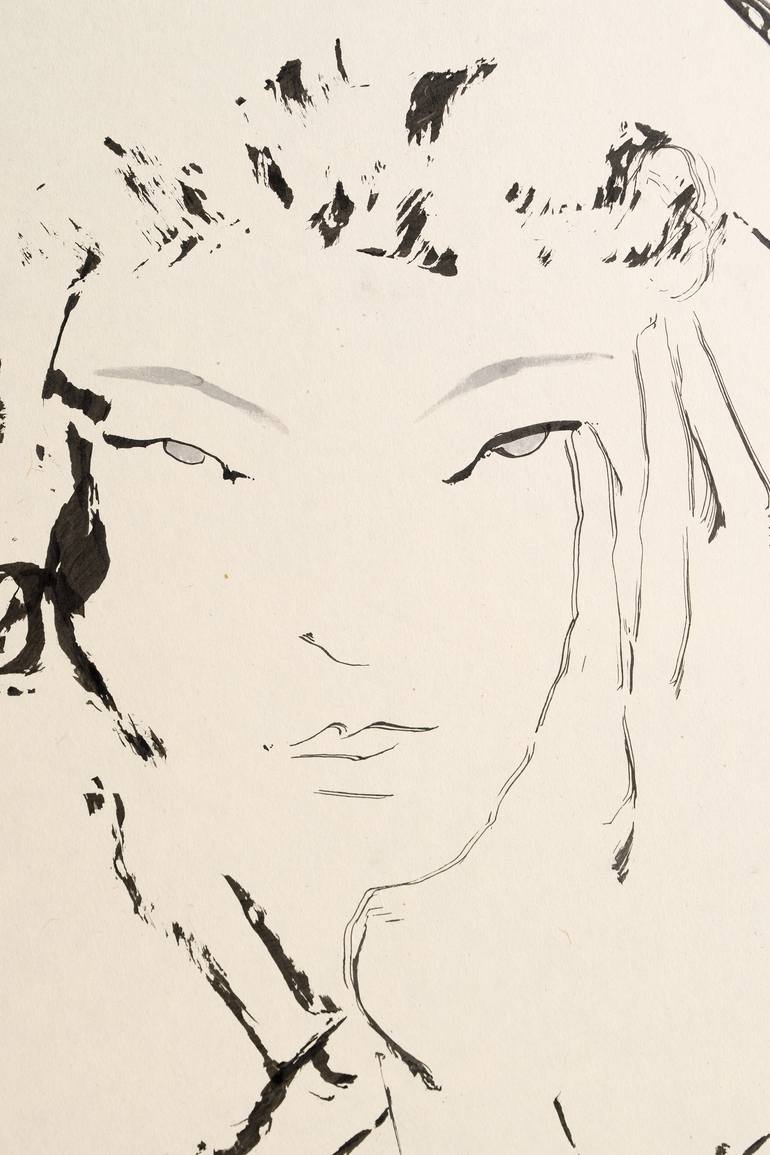 A sharp gaze Drawing by Marcel Garbi | Saatchi Art
