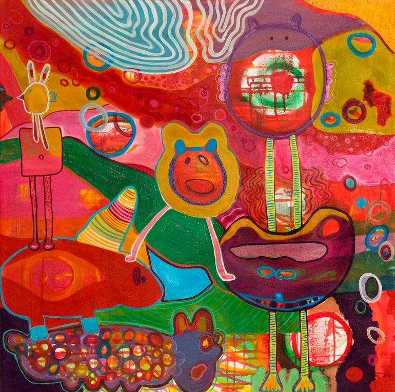 ADOM, rojo absoluto Painting by Vero Ini | Saatchi Art