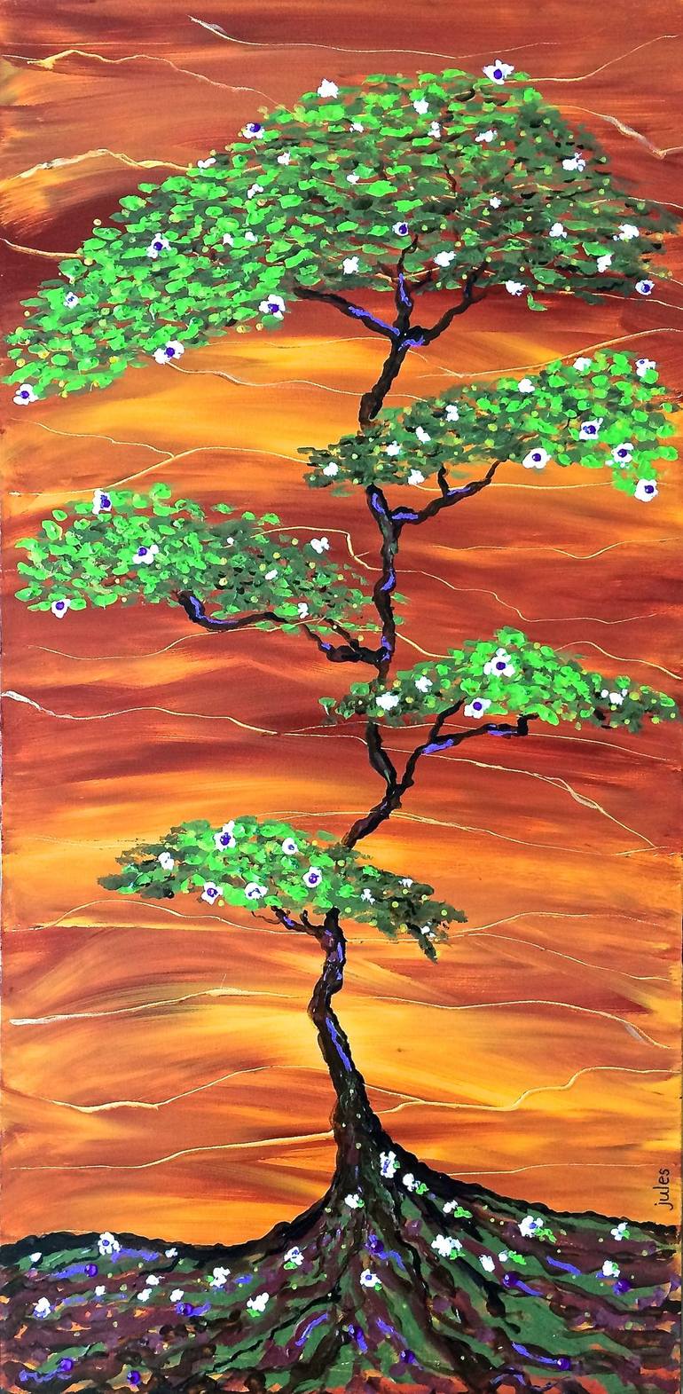 Lava Tree Painting by Julie Kalivretenos | Saatchi Art