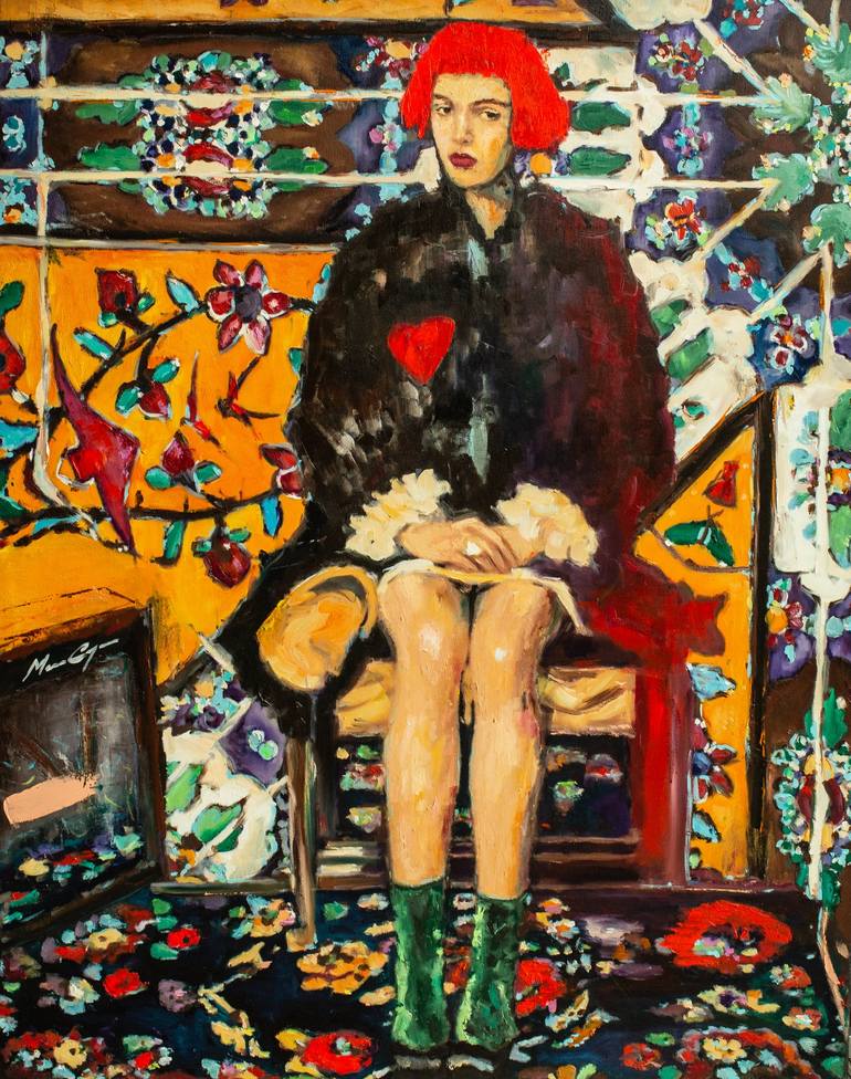 The Girl With An Open Heart Painting by Miruna Cojanu | Saatchi Art