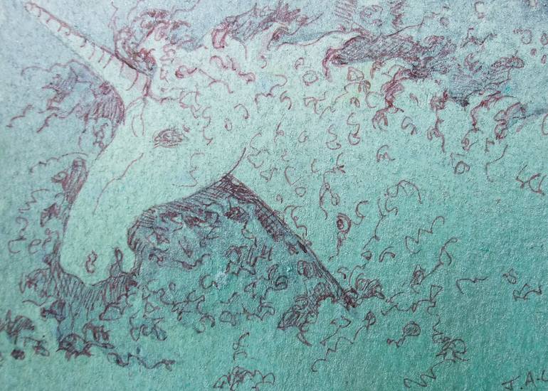 Dream of the Unicorn (no 1) Painting by Julie-Anne Cook | Saatchi Art