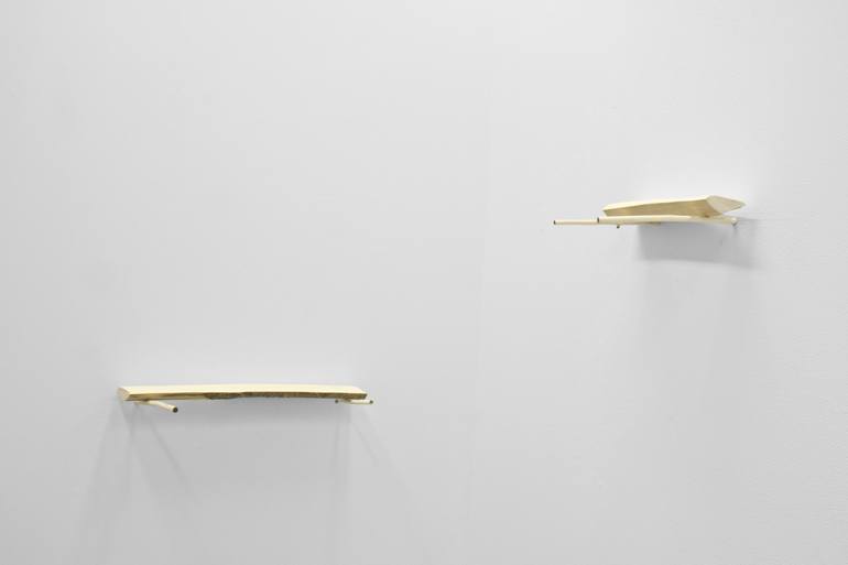 Stripped sticks and sanded slabs Installation by Hannah B Pedersen ...