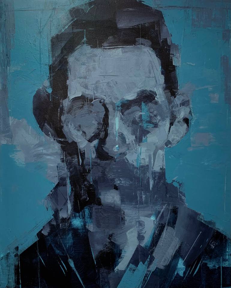 Blue bearded tronie Painting by Anthony Vandertuin | Saatchi Art