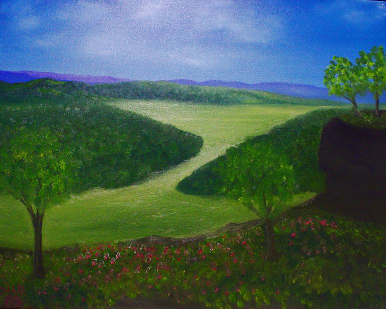 An appalachian valley overlook Painting by David Richers | Saatchi Art