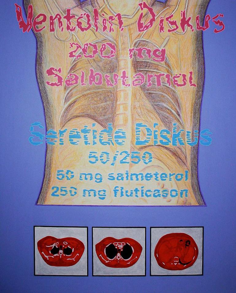 Look (at) inside me; Ventolin and Seretide Drawing by Bert Feddema ...