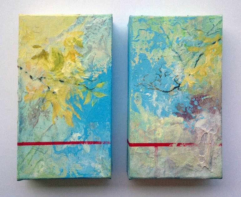 Red Ribbon Erasure 1 Painting by Henrik Soderstrom | Saatchi Art