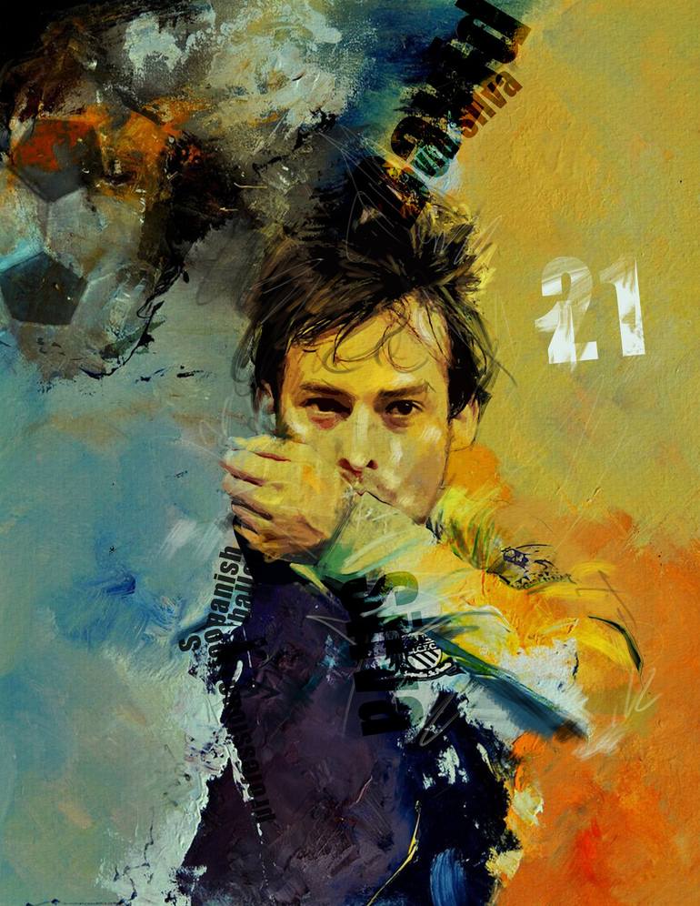 FIFA - David Silva 033 Painting by Corporate Art Task Force | Saatchi Art