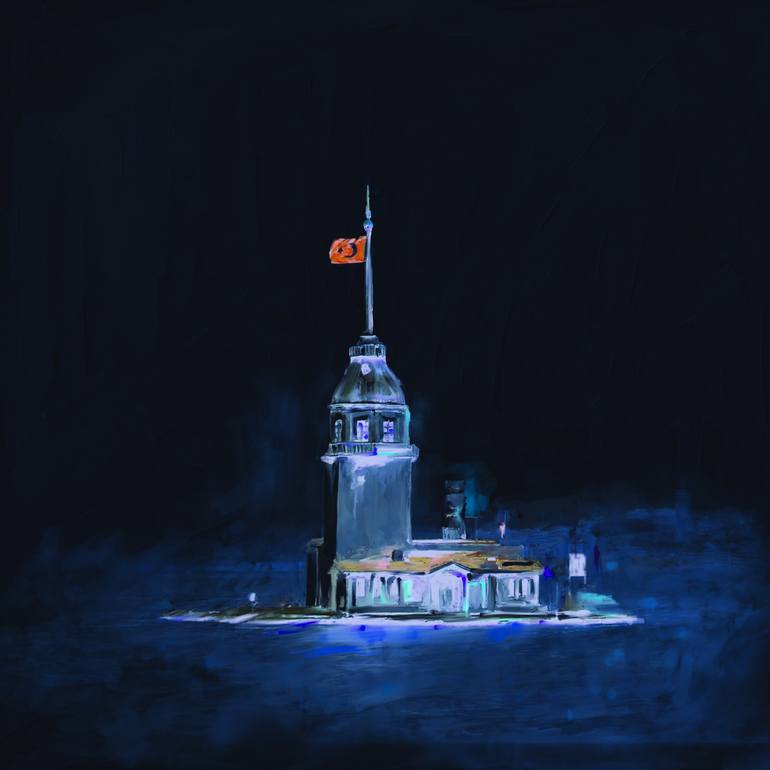 Painting 757 3 Maiden's Tower Painting by Corporate Art Task Force ...