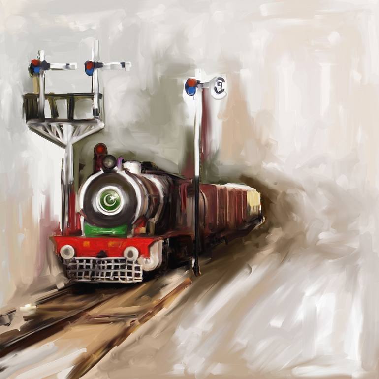 Painting 801 1 Steam Engine Painting by Corporate Art Task Force ...