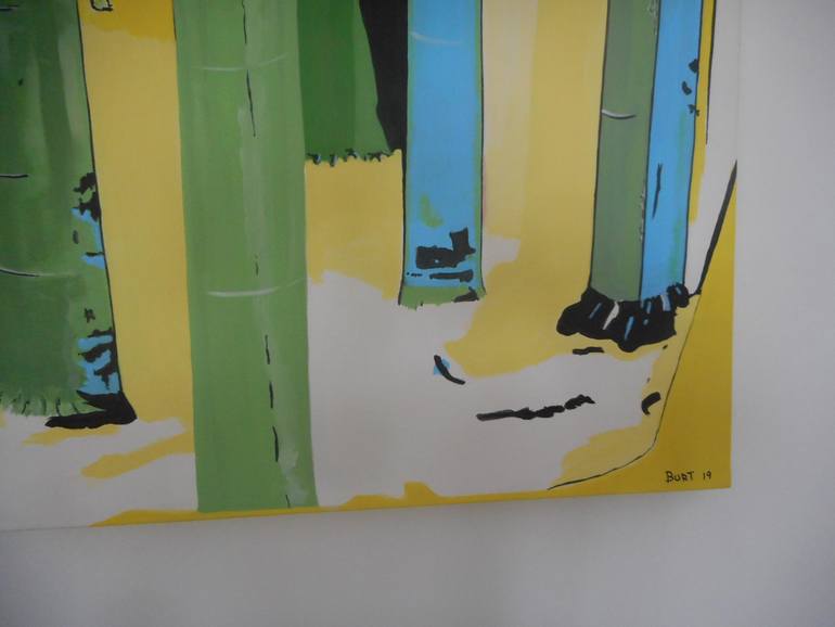 bamboo forest Painting by Bruce Burt | Saatchi Art