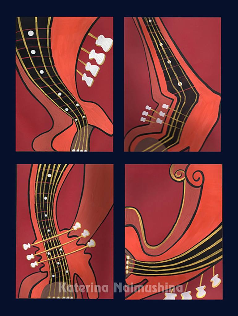 The stringed instruments Installation by Katerina Naimushina | Saatchi Art