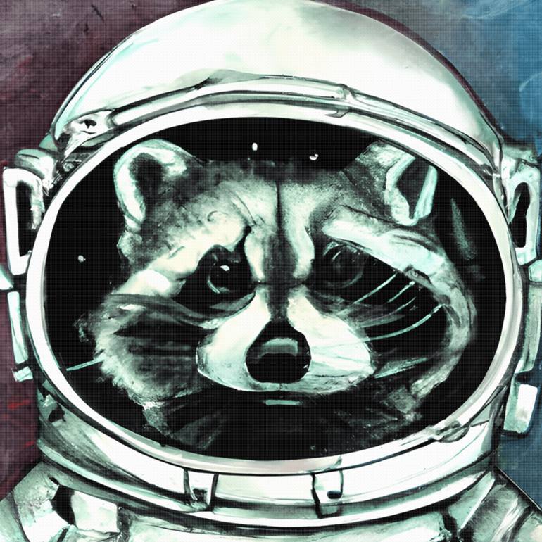 Outer-Space Raccoon 4 Digital by Otis Porritt | Saatchi Art