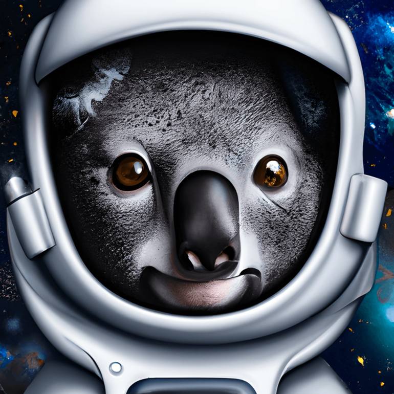 KOALA ASTRONAUT IN SPACE 2 Digital by Otis Porritt | Saatchi Art