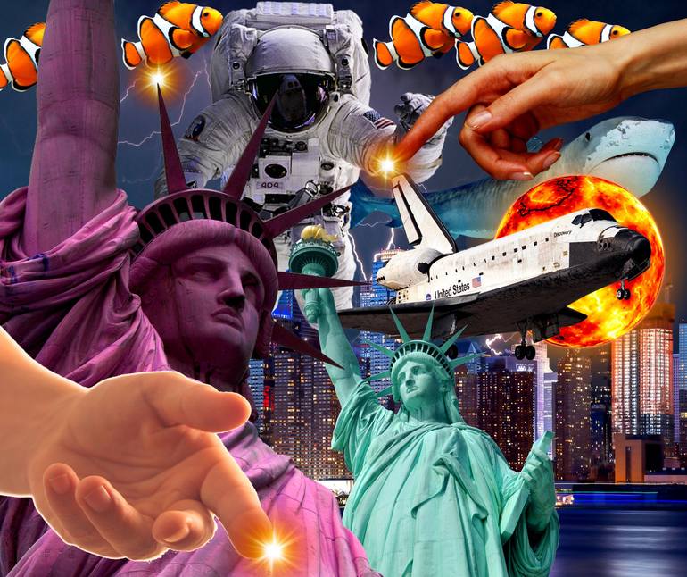 JOURNEY THROUGH TIME NYC Collage by Otis Porritt | Saatchi Art