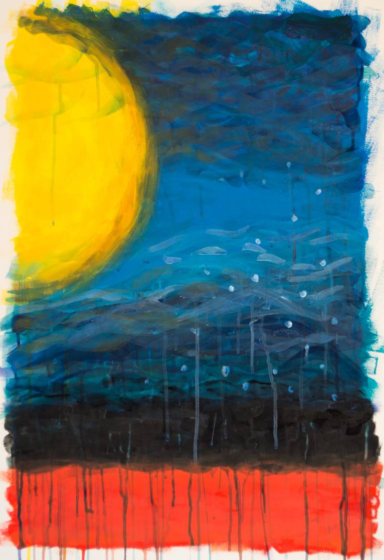 A happiness after deathly life. Painting by Tomomi Maruyama | Saatchi Art