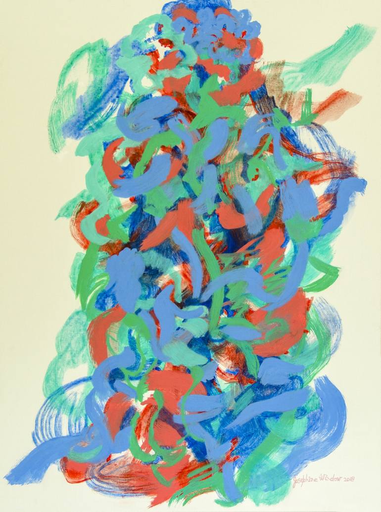 Rhythms #3 - Cool Blue Painting by Josephine Window | Saatchi Art