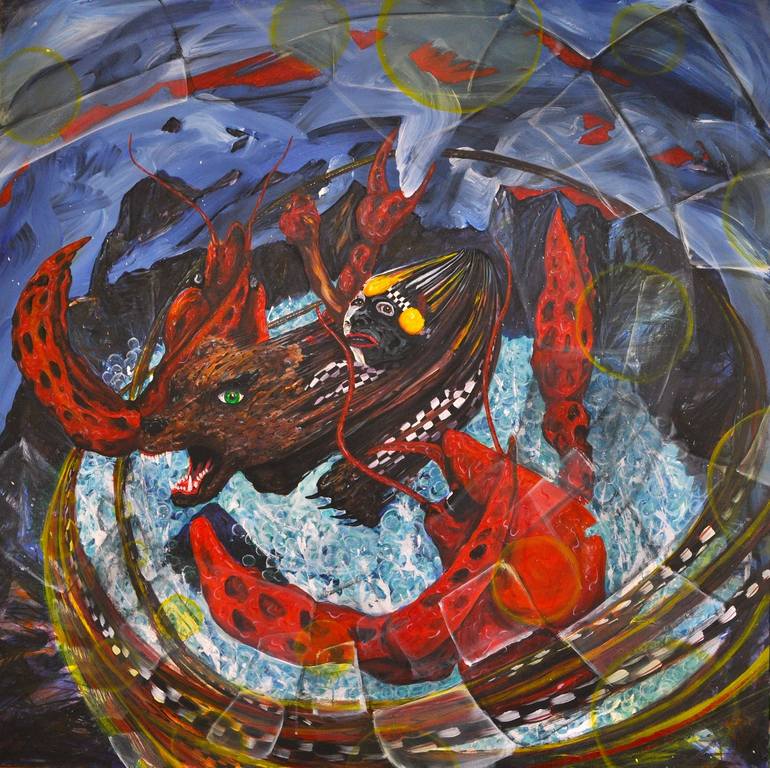 Lobster Bisque Painting by Tom Cross | Saatchi Art