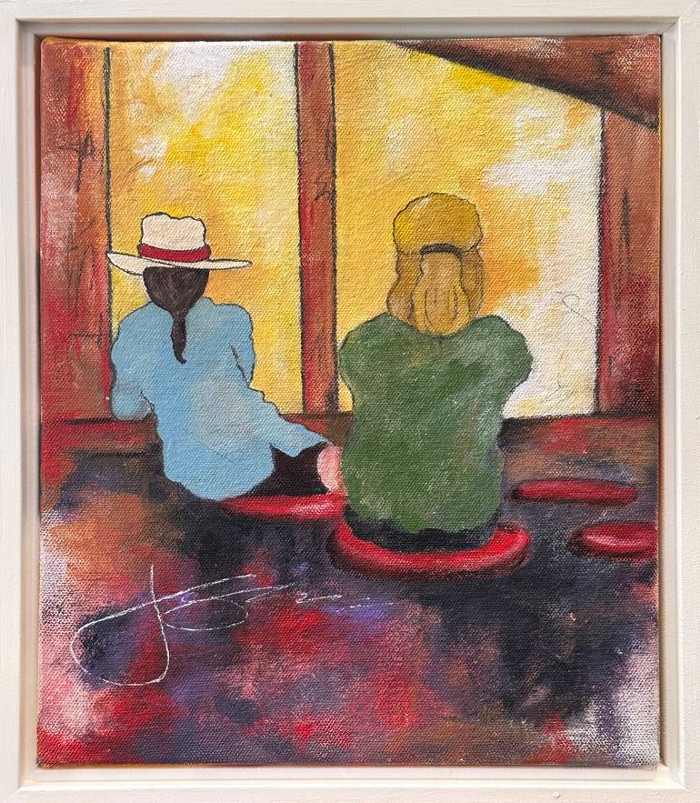 AROUND 4 (The Bar Series) Painting by Joan Scheibel | Saatchi Art