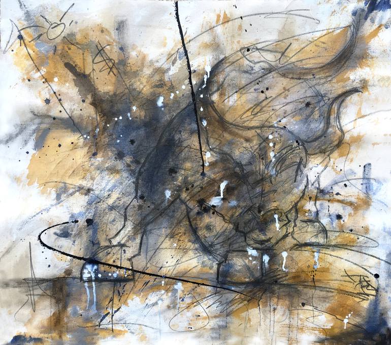 THE BEAST, 2016 (The Liquid Series) Painting by Joan Scheibel | Saatchi Art