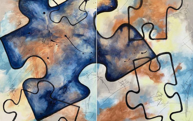 SIDE BY SIDE Painting by Joan Scheibel | Saatchi Art