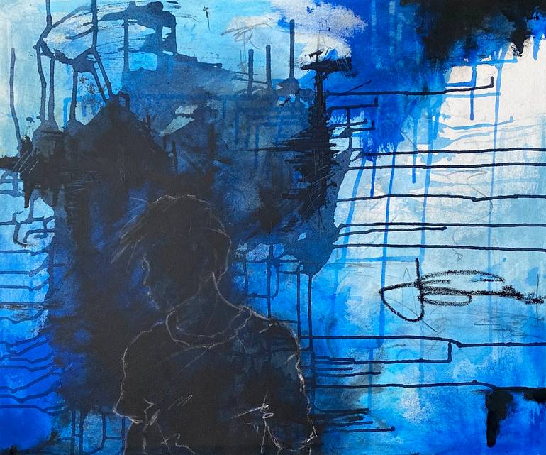 JACK (The Shadow Series) Painting by Joan Scheibel | Saatchi Art