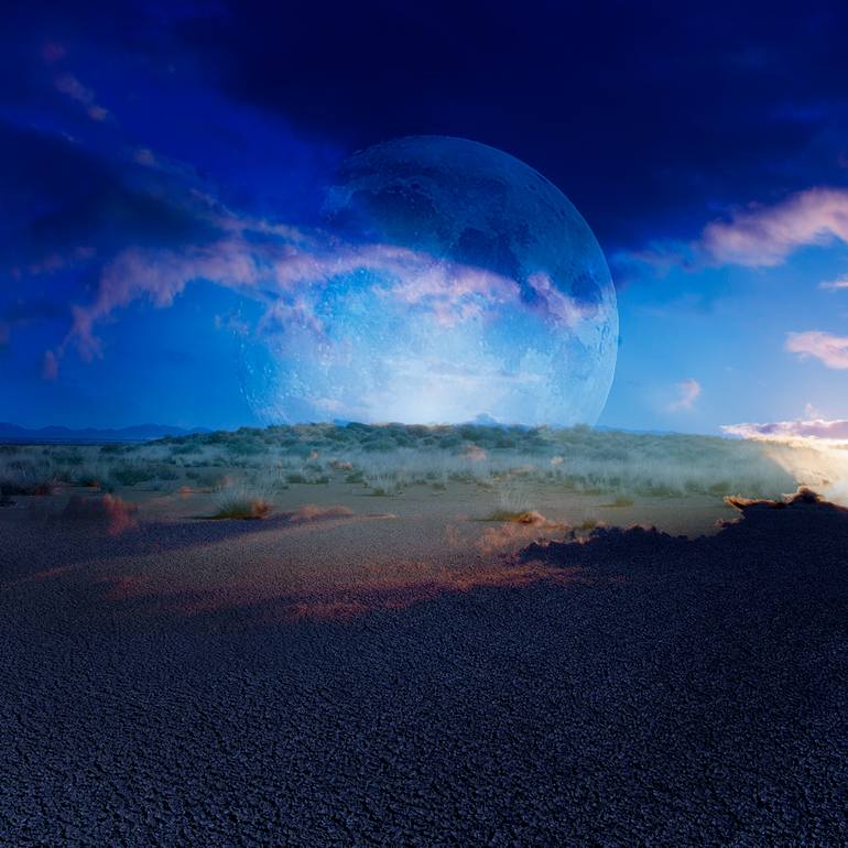 Desert Moon, Sunset in Color - Limited Edition of 5 Photography by ...