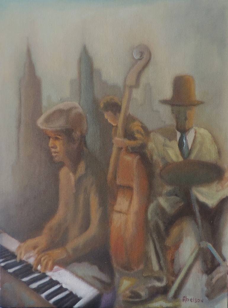 Jazz Trio Painting by David Abelson | Saatchi Art