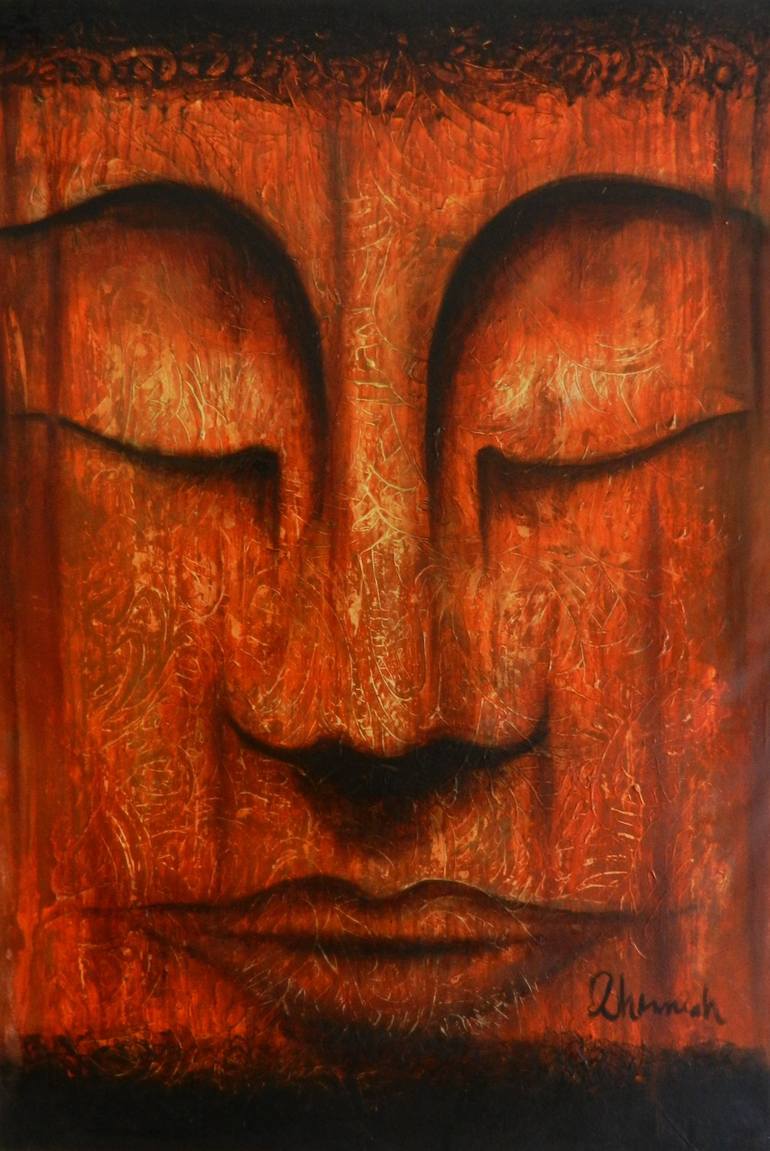 Tibetan Buddha Painting by Dharmesh Anand | Saatchi Art