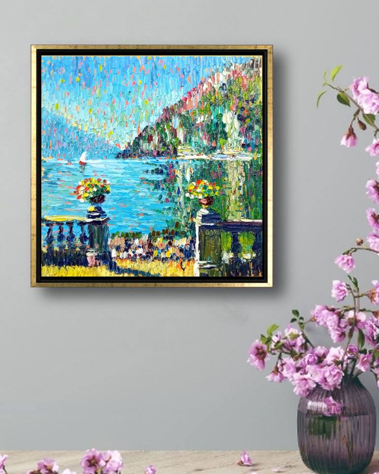 Riva sul Garda. Entrance to Garda Lake, Italy Landscape Painting by Ion ...