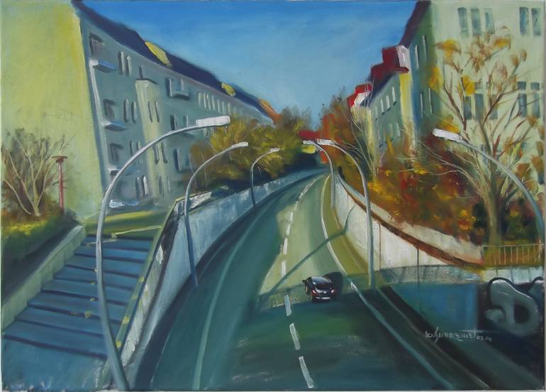 Berlin Day City Curves Original Oil Painting on Canvas, Berlin ...