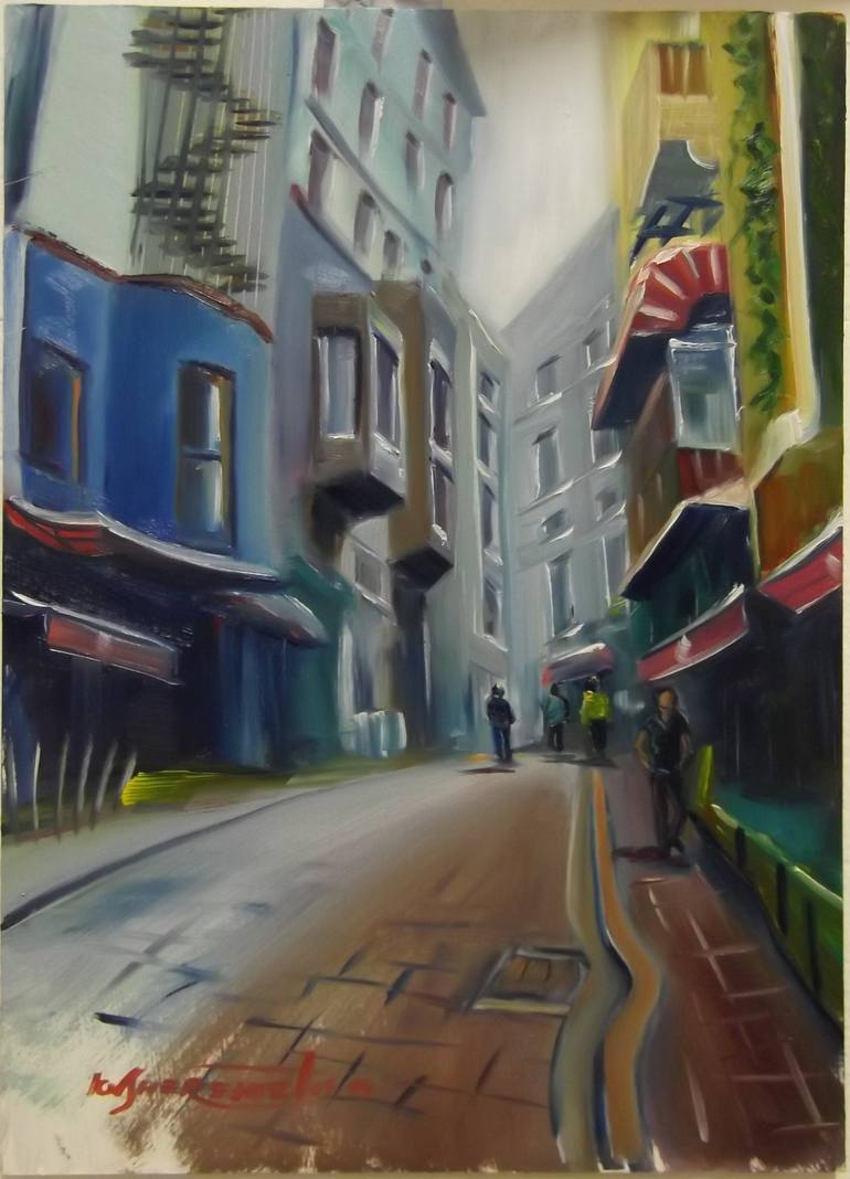Cihangir Street Painting by Ion Sheremet | Saatchi Art