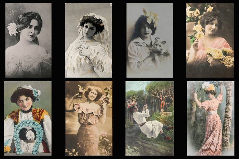 Various vintage young women in the early 1900's Collage by Patricia ...