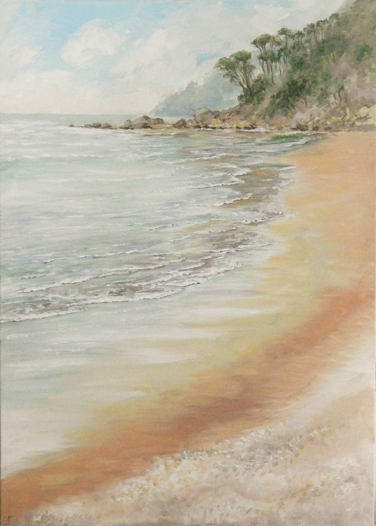 Sandy Beach Painting by Sandra Francis | Saatchi Art