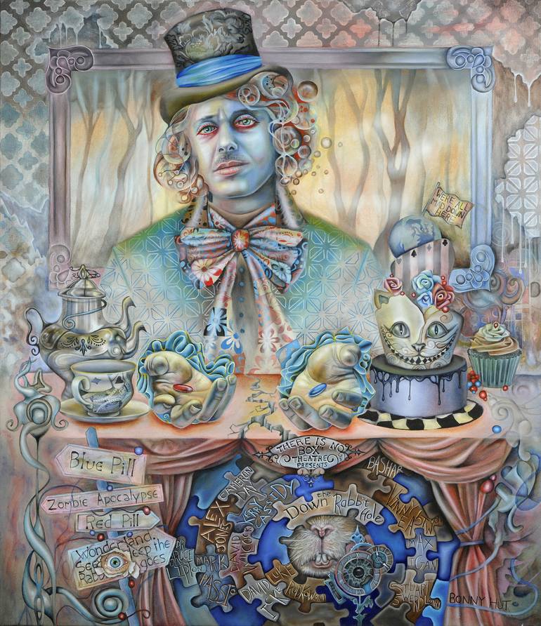 Down the Rabbit Hole Painting by Bonny Hut | Saatchi Art