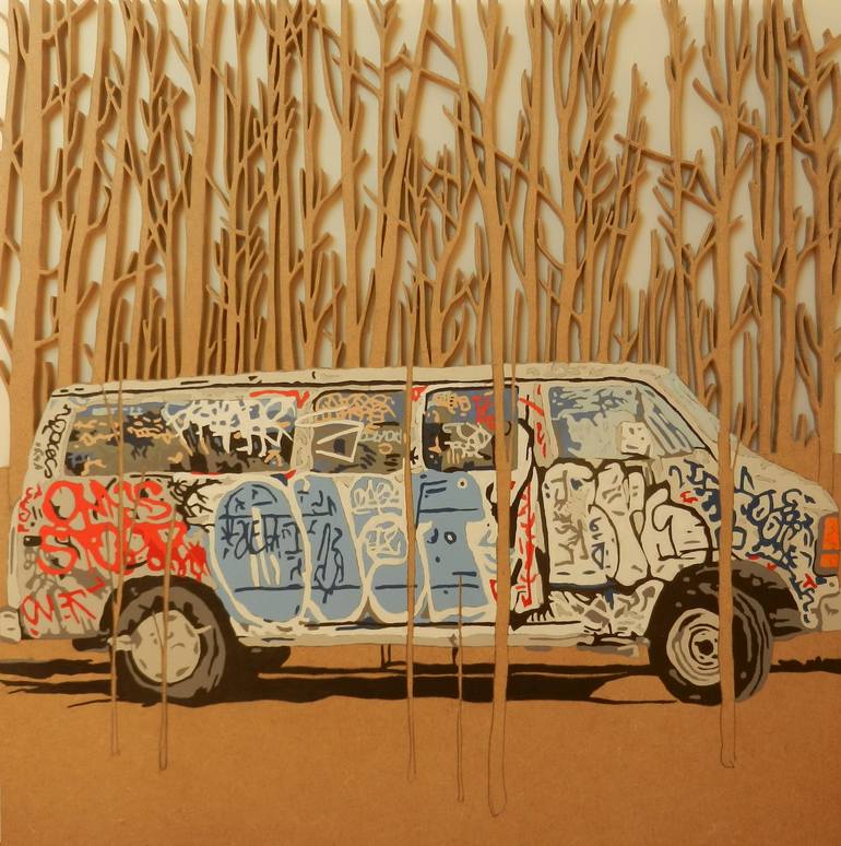 Ford Van Painting by Matthew Spencer | Saatchi Art
