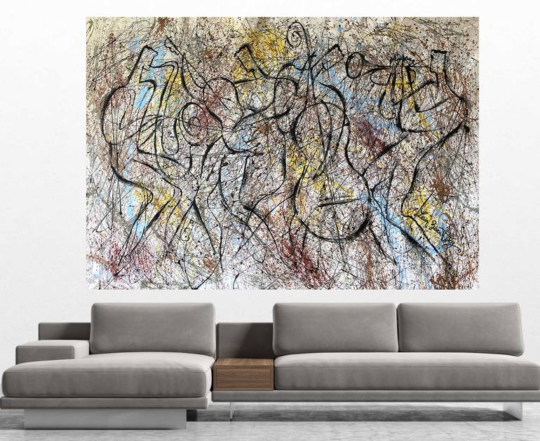 Jazz and Jackson Pollock Rhythm3 Painting by Leon Zernitsky | Saatchi Art