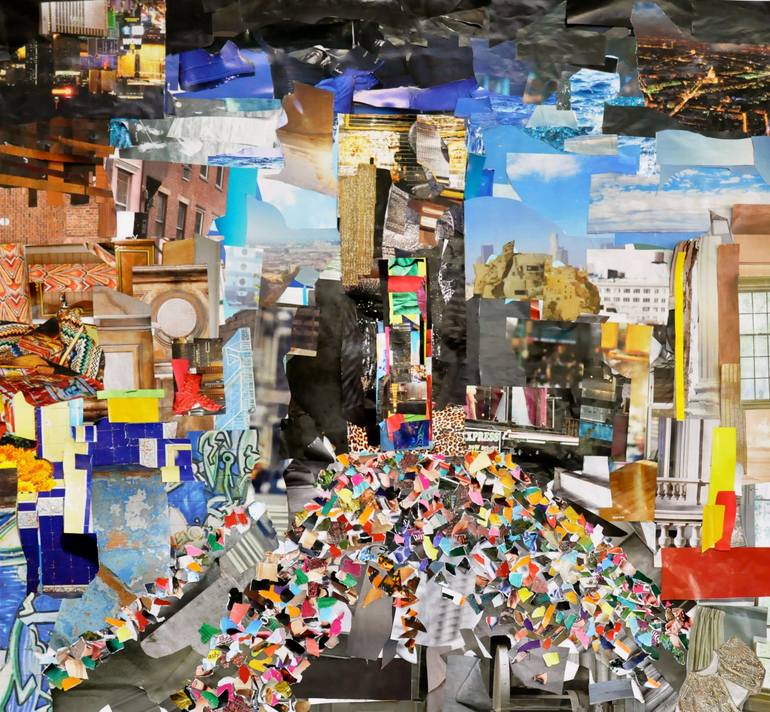 Times Square Collage by Nicole Foley | Saatchi Art
