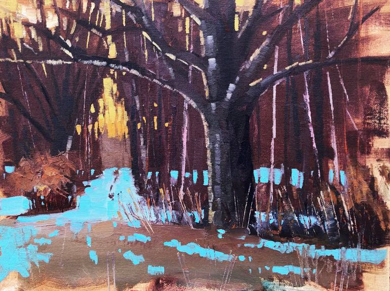 Winters End Painting by Stephen Wysocki | Saatchi Art