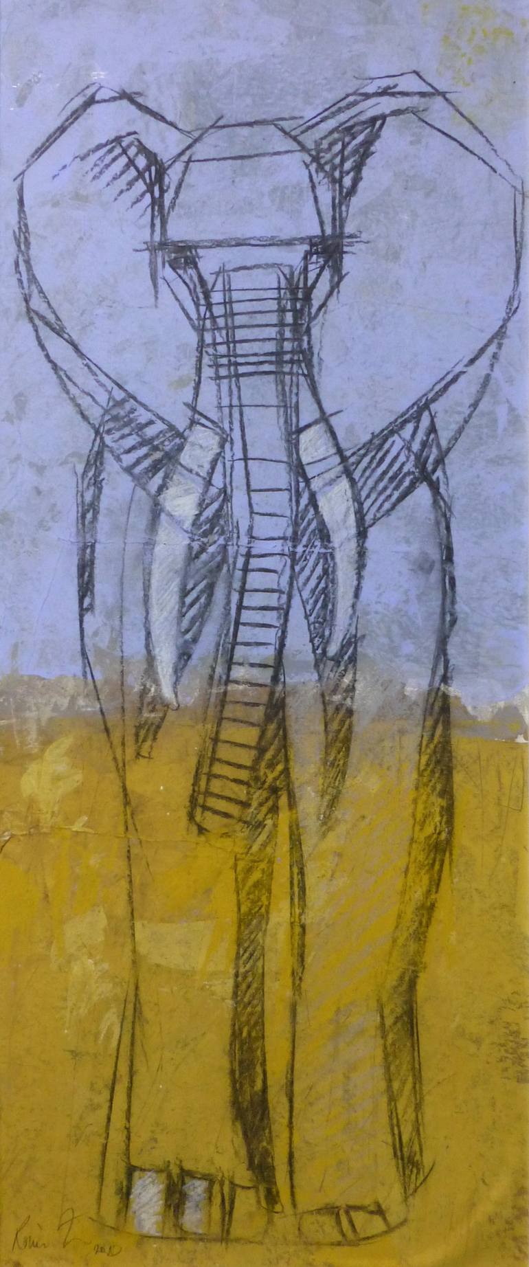 Elephant Painting by Ronni Zettner | Saatchi Art