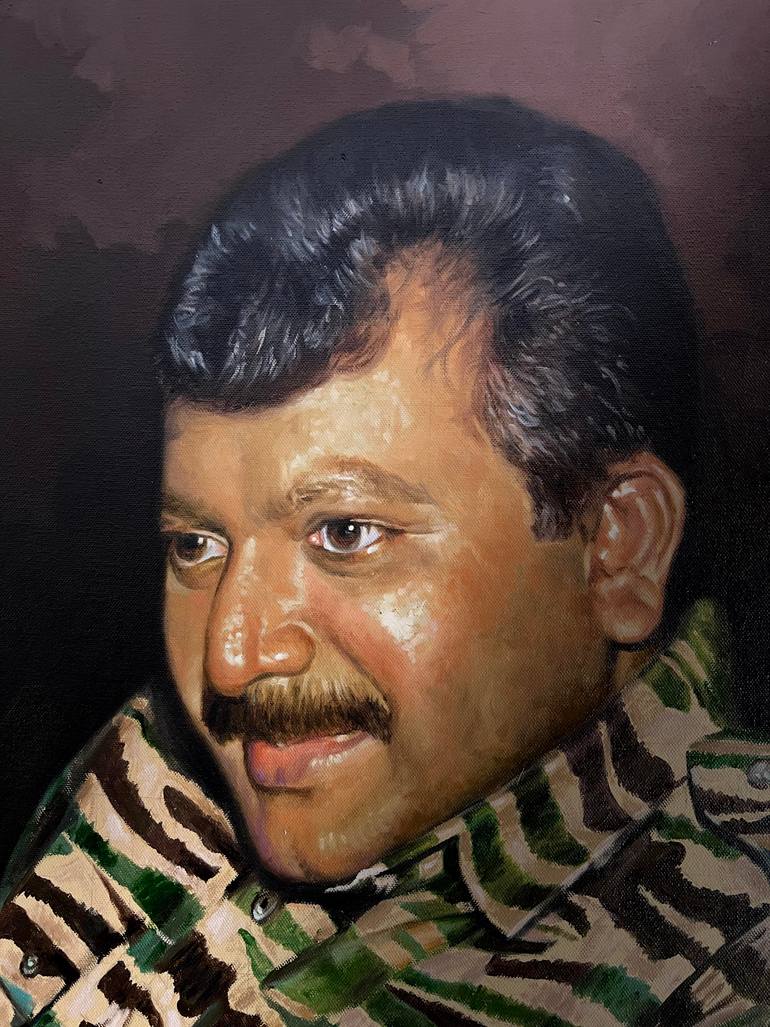 PRABHAKARAN 3 Painting by Rajasekharan Parameswaran | Saatchi Art