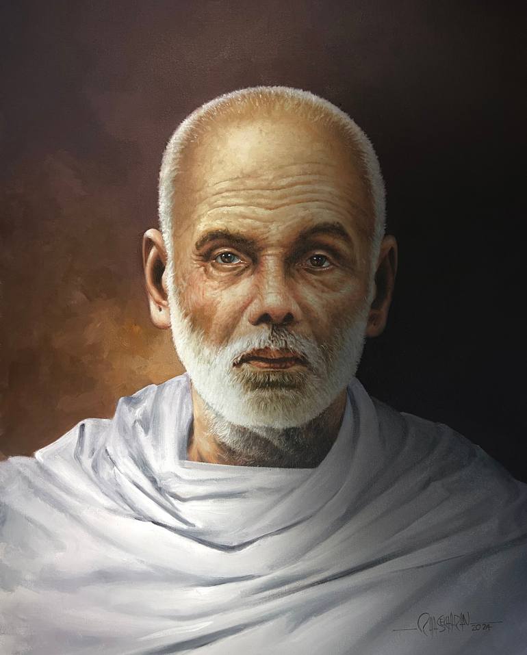 SREE NARAYANA GURU Painting by Rajasekharan Parameswaran | Saatchi Art