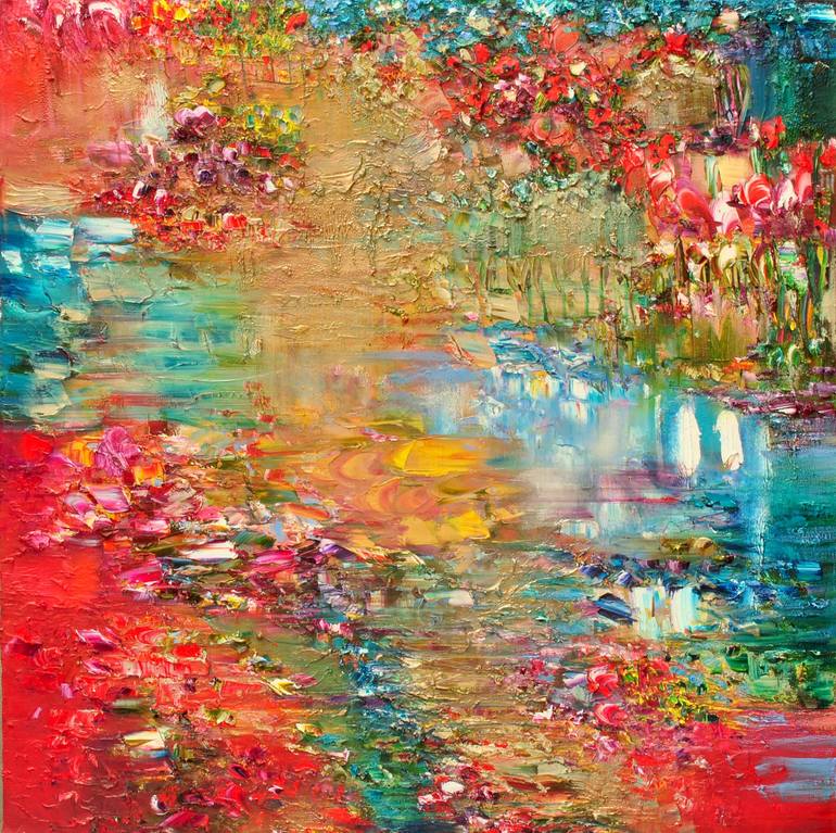 Poppy Floating Painting by Victoria Horkan | Saatchi Art