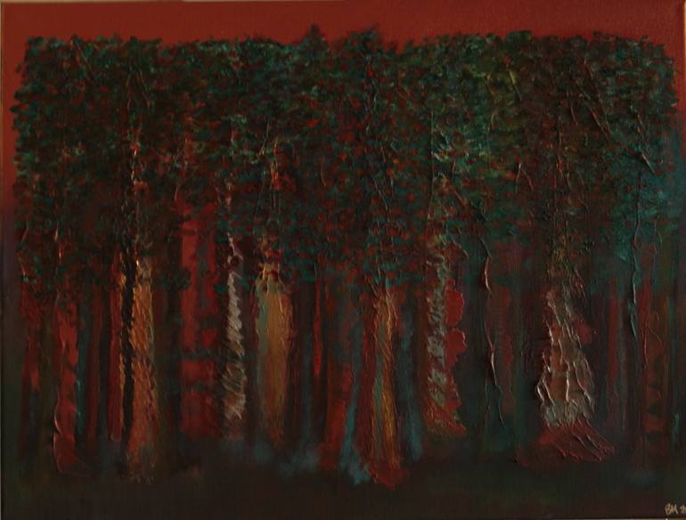 Woods in Mabon Painting by Brenda Morrison-Webb | Saatchi Art