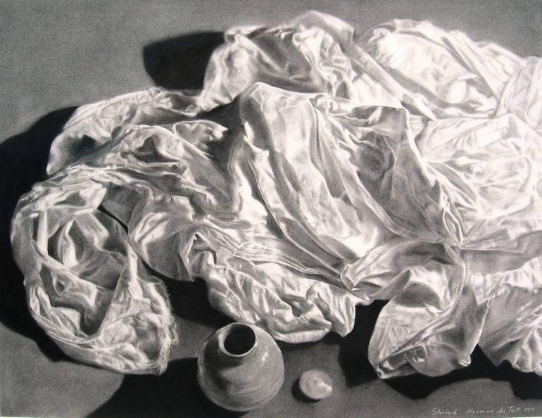 Easter Shroud Drawing by Herman Du Toit | Saatchi Art