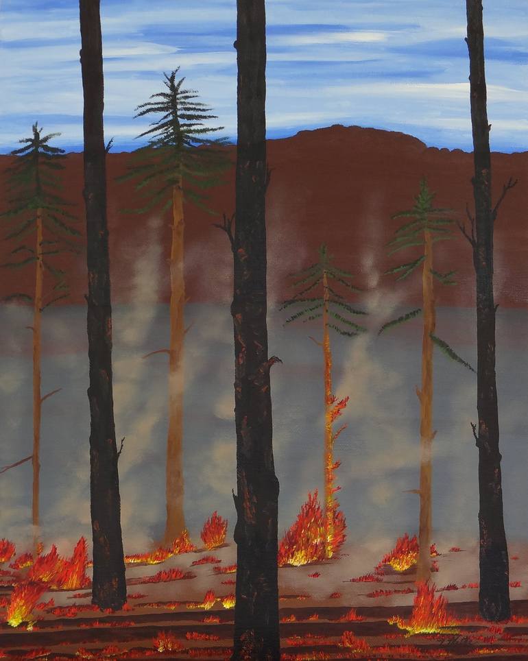 Resurgence Painting by Pane Reframed | Saatchi Art