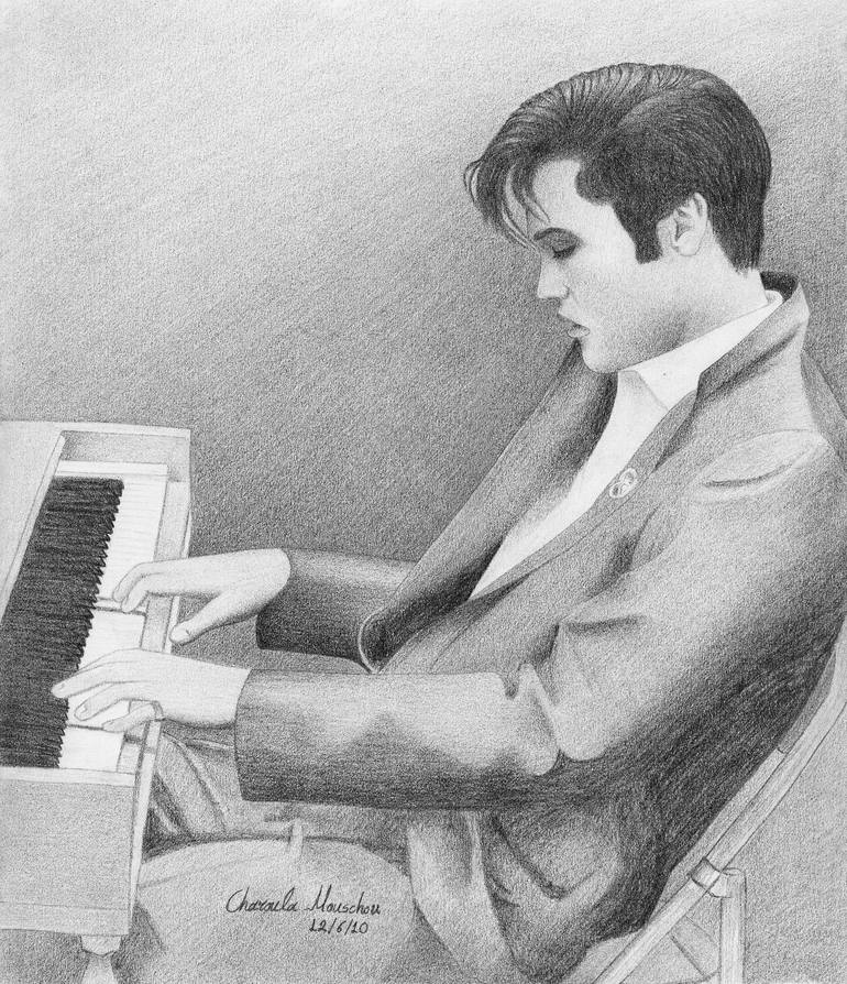 Elvis Presley Playing Piano
