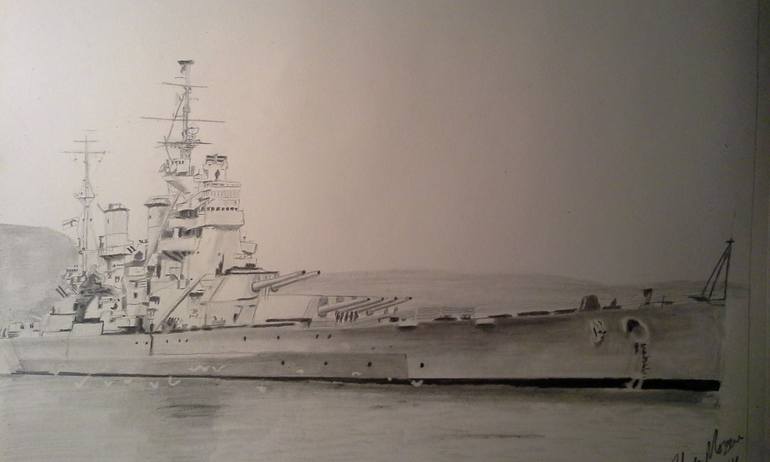 USS Anson Drawing by Chaz Morgan | Saatchi Art
