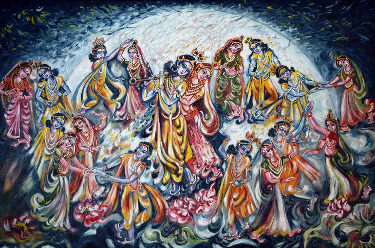Imortal love captured on canvas Painting by Harsh Malik | Saatchi Art