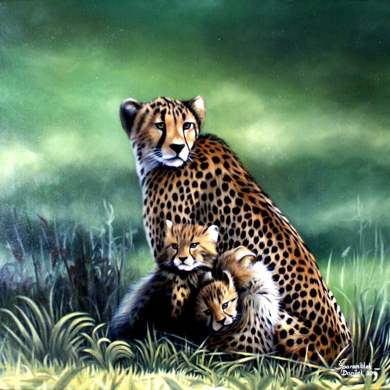 Cheetah Painting by Danijel Paremblek | Saatchi Art