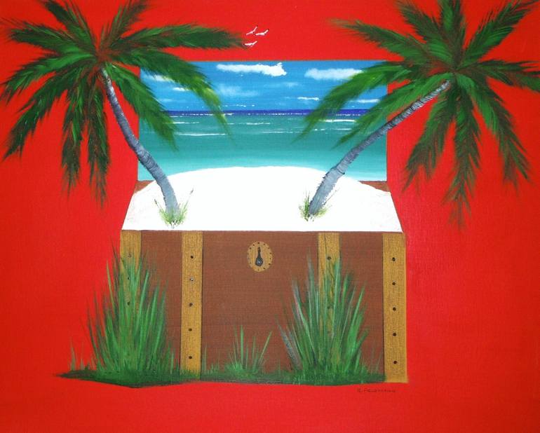 Treasure Island Painting by Erik Feldmanis | Saatchi Art